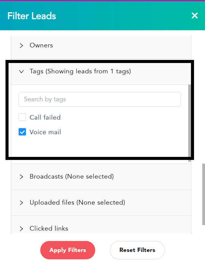 How To Filter Out Leads Having Certain Tags 7Targets AI Sales Assistant